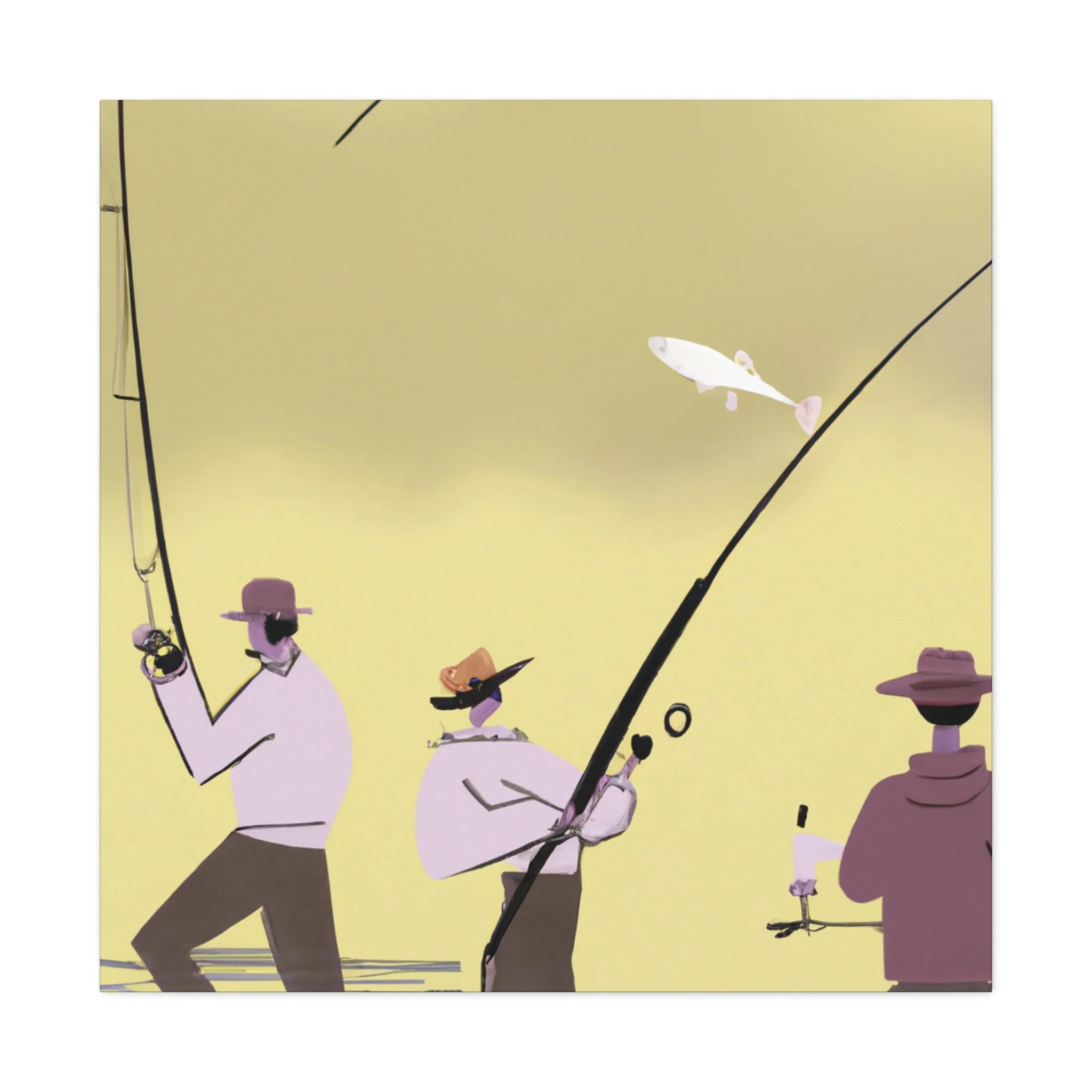Fishing in Minimalism - Canvas - Walmart.com