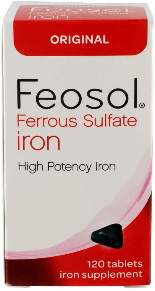 Feosol Ferrous Sulfate Iron Tablets, Original, 120 ea - Walmart.com