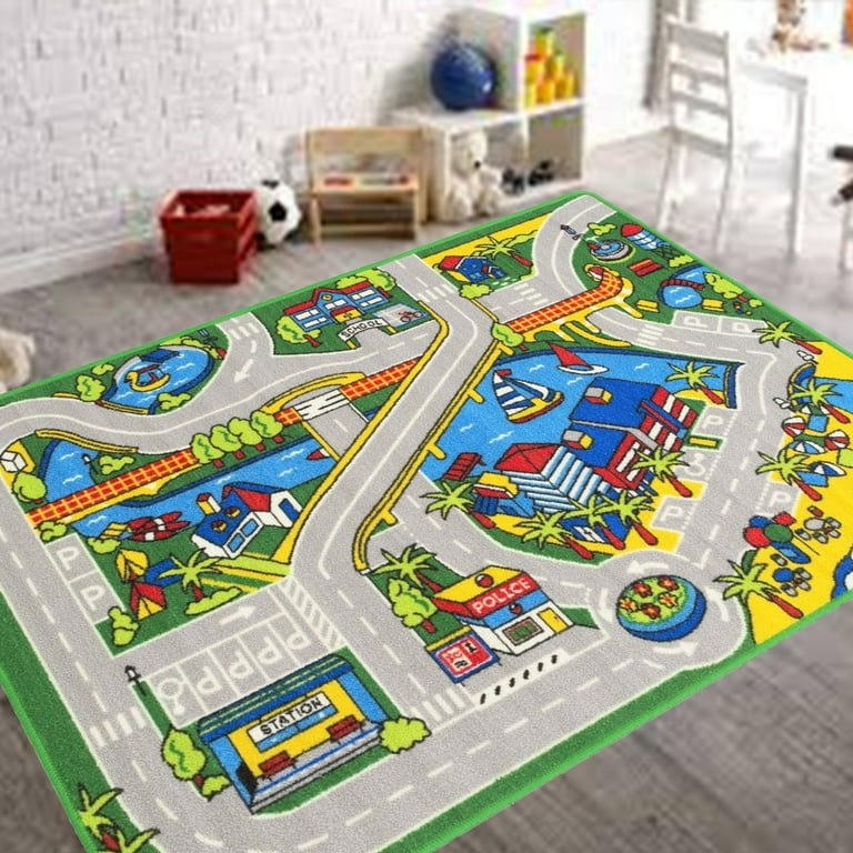 Kids Car Road Rugs City Map Educational Play Mat-Non-Slip, 41% OFF