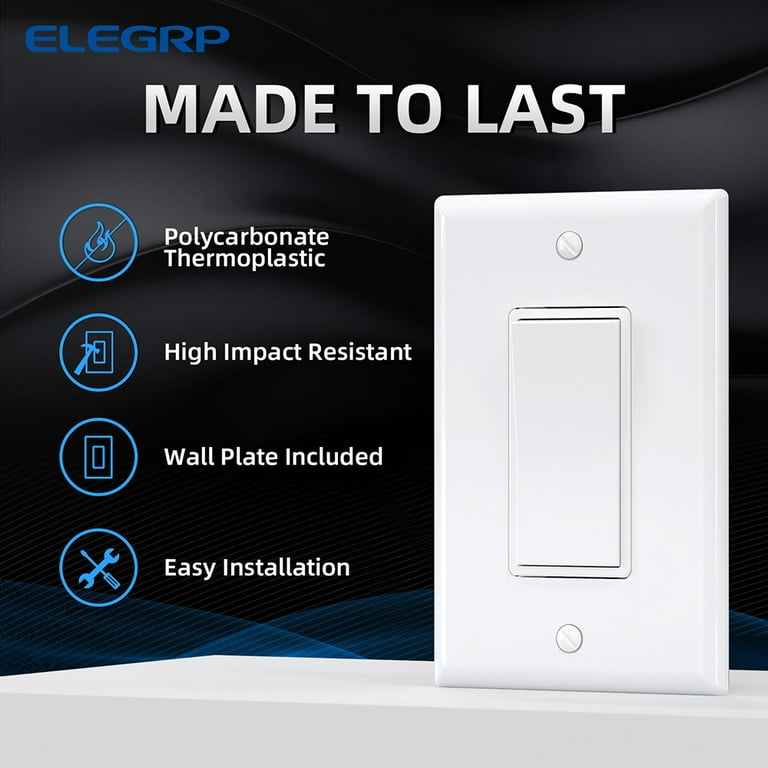 Single Pole Light Switch CML Single Pole Decorator Light Switch 20-Pack ...