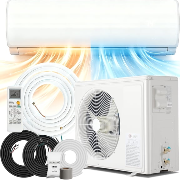 Patiosunny 12000BTU Mini Split Air Conditioner Heat Pump, 19SEER2 115V ...