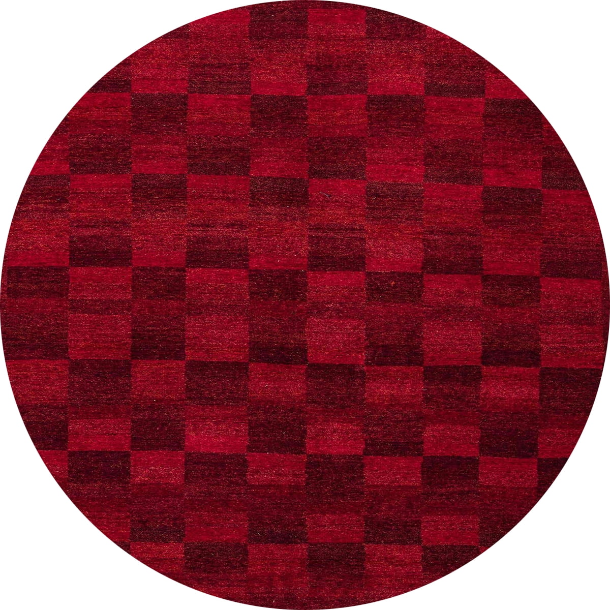 Ahgly Company Indoor Round Abstract Red Abstract Area Rugs, 8' Round ...