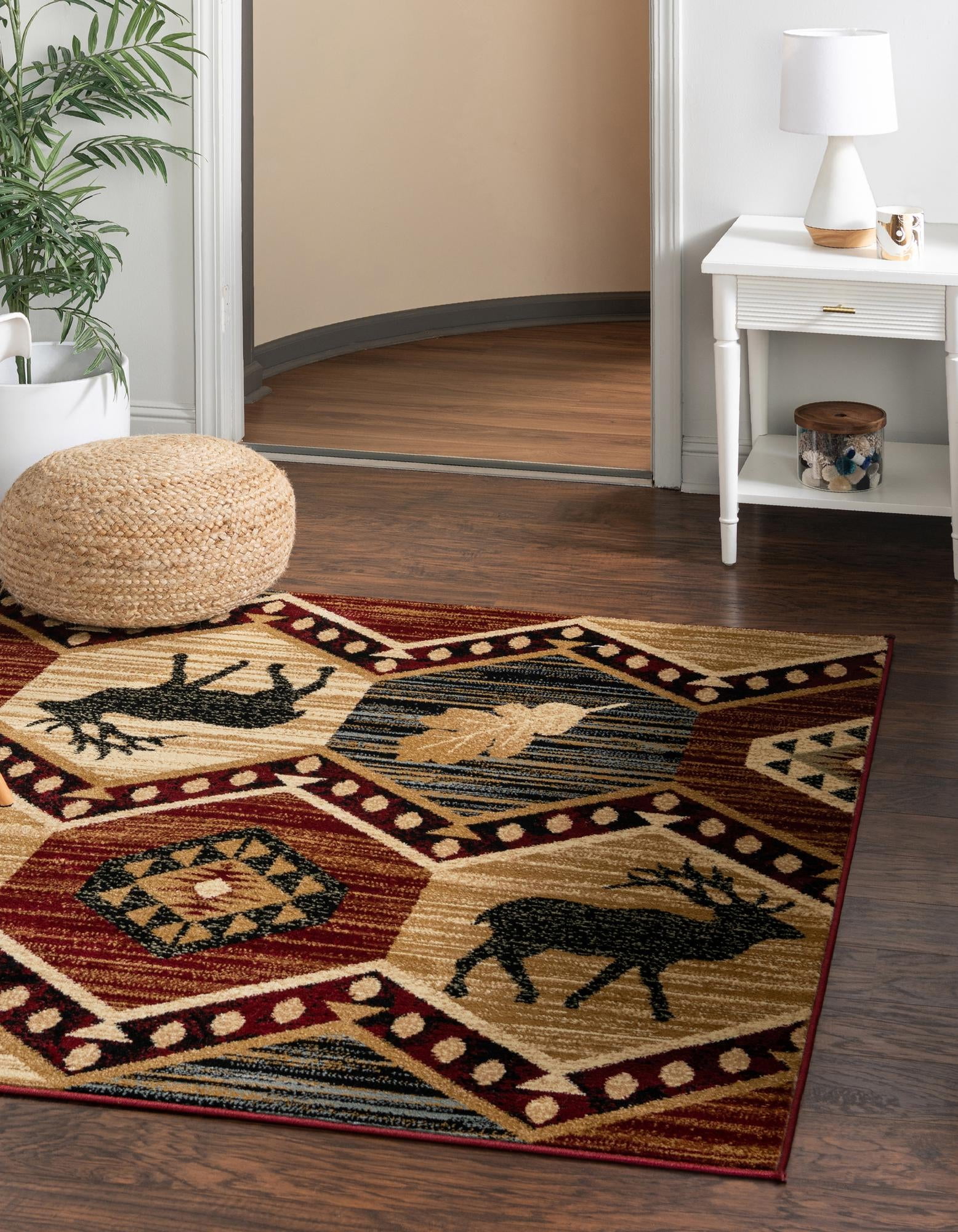 Rugs.com Pioneer Collection Rug – 5 Ft Square Multi Medium-Pile Rug ...