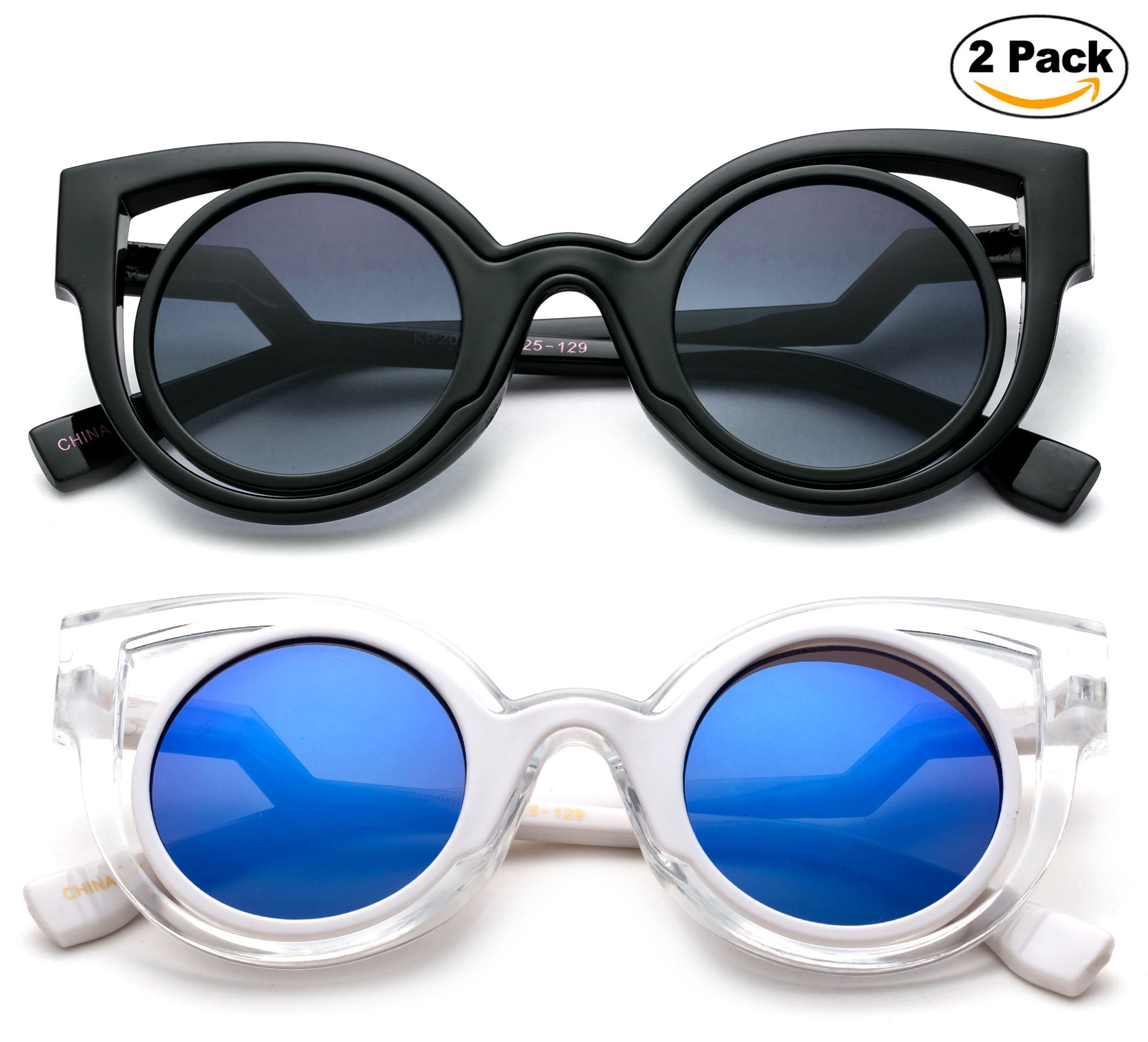 Newbee Fashion -Kids Girls High Fashion Sunglasses Unique Design Double ...