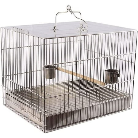Portable Bird cage Flight Cage Stainless Steel Bird Cage Parrot Bathing ...