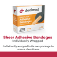 Dealmed 3" x 3/4" Sheer Plastic Flexible Adhesive Bandages – Non-Stick ...