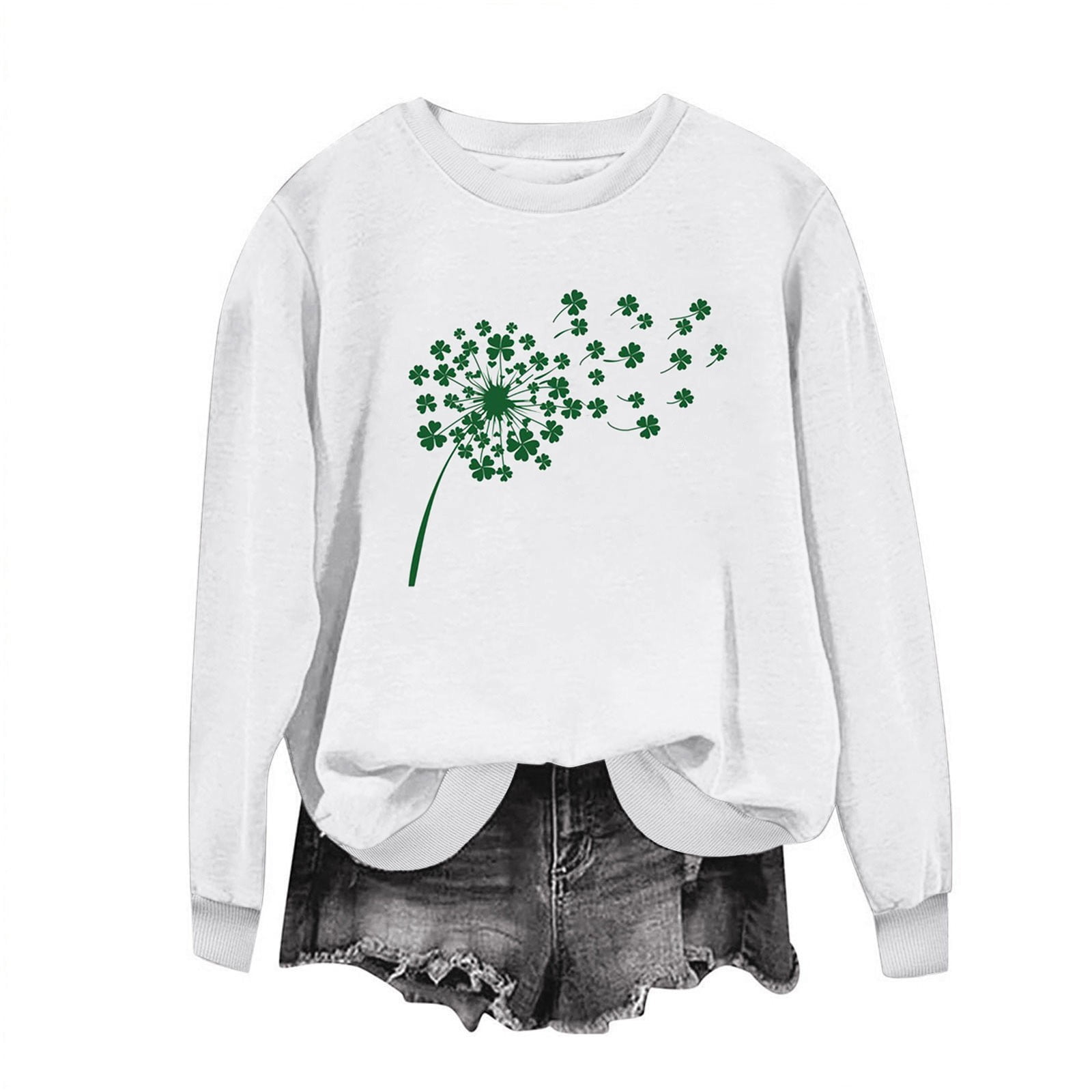 Click here for Aherbiu St. Patricks Day Sweatshirts For Women Cre... prices