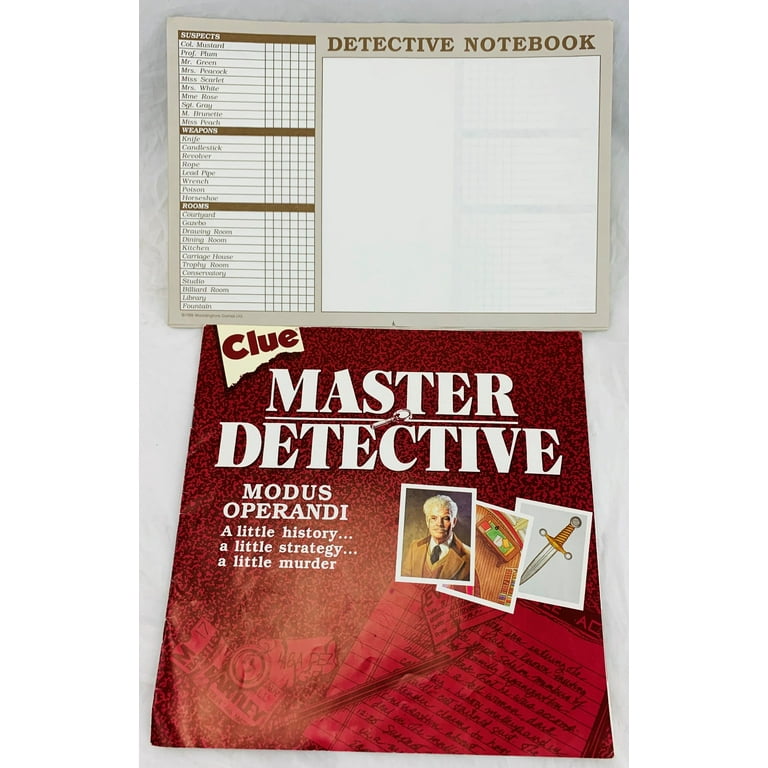 Clue Detective Notepad