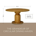 Maven Lane Mila Contemporary Round Wooden Dining Table in Refined ...
