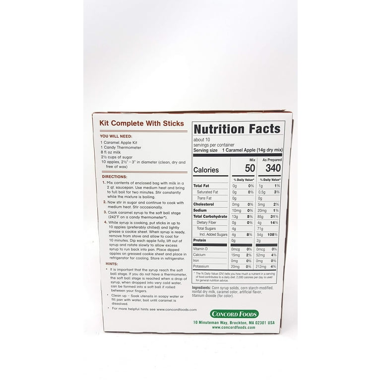 Caramel Apple Kit Nutritional Information