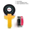 Mini Portable Manual Label Maker DIY 3D Embossing Label Writer Printer ...