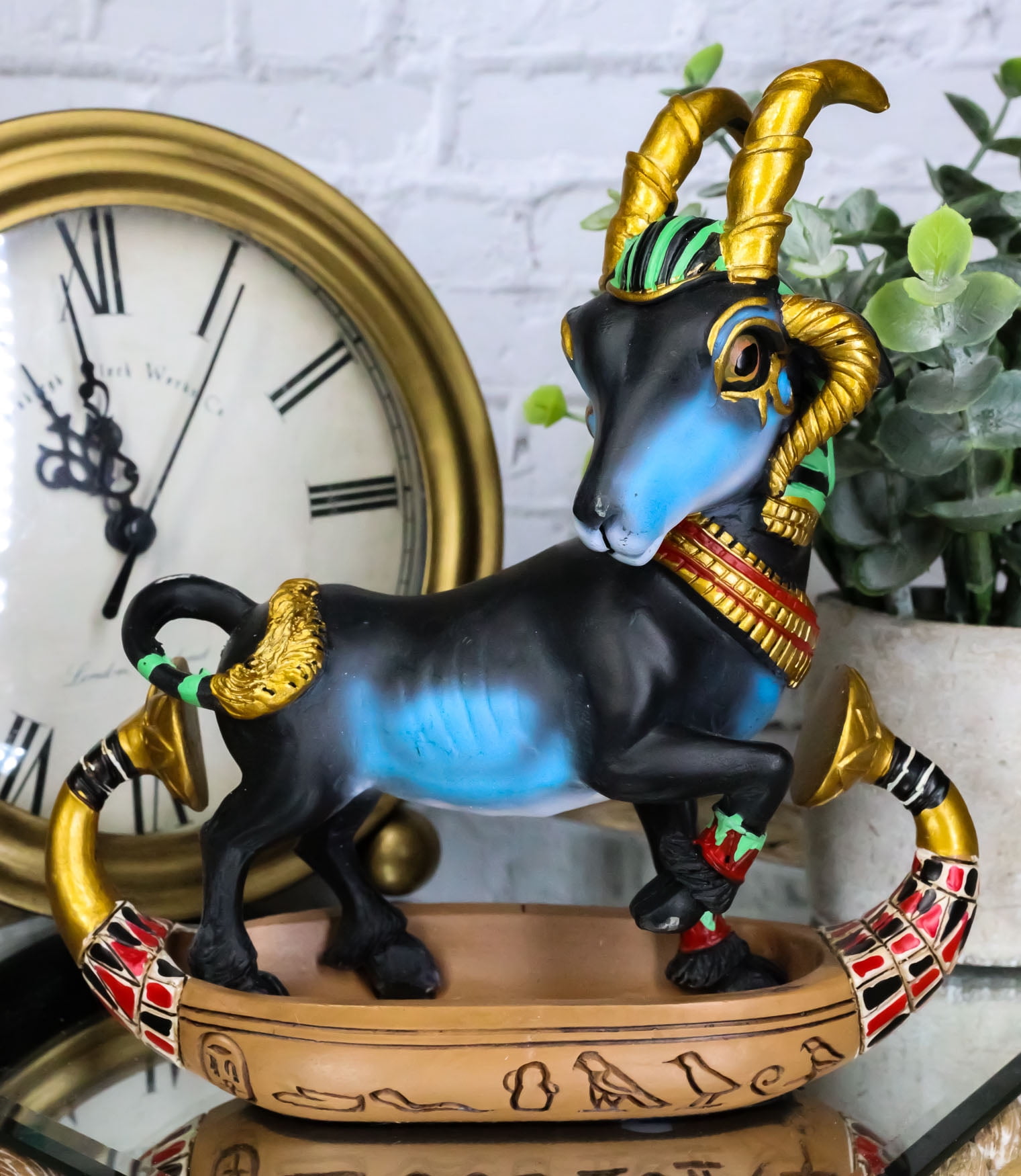 Egyptian Ram Headed God of Water And Procreation Khnum On Solar Boat ...