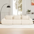 LifeSky 114\" Modern Modular Sectional Sofa, Flannelette, Deep Seat ...