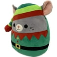 Squishmallows 12-inch Christmas Misty Mouse in Green Elf Outfit, Ultra ...