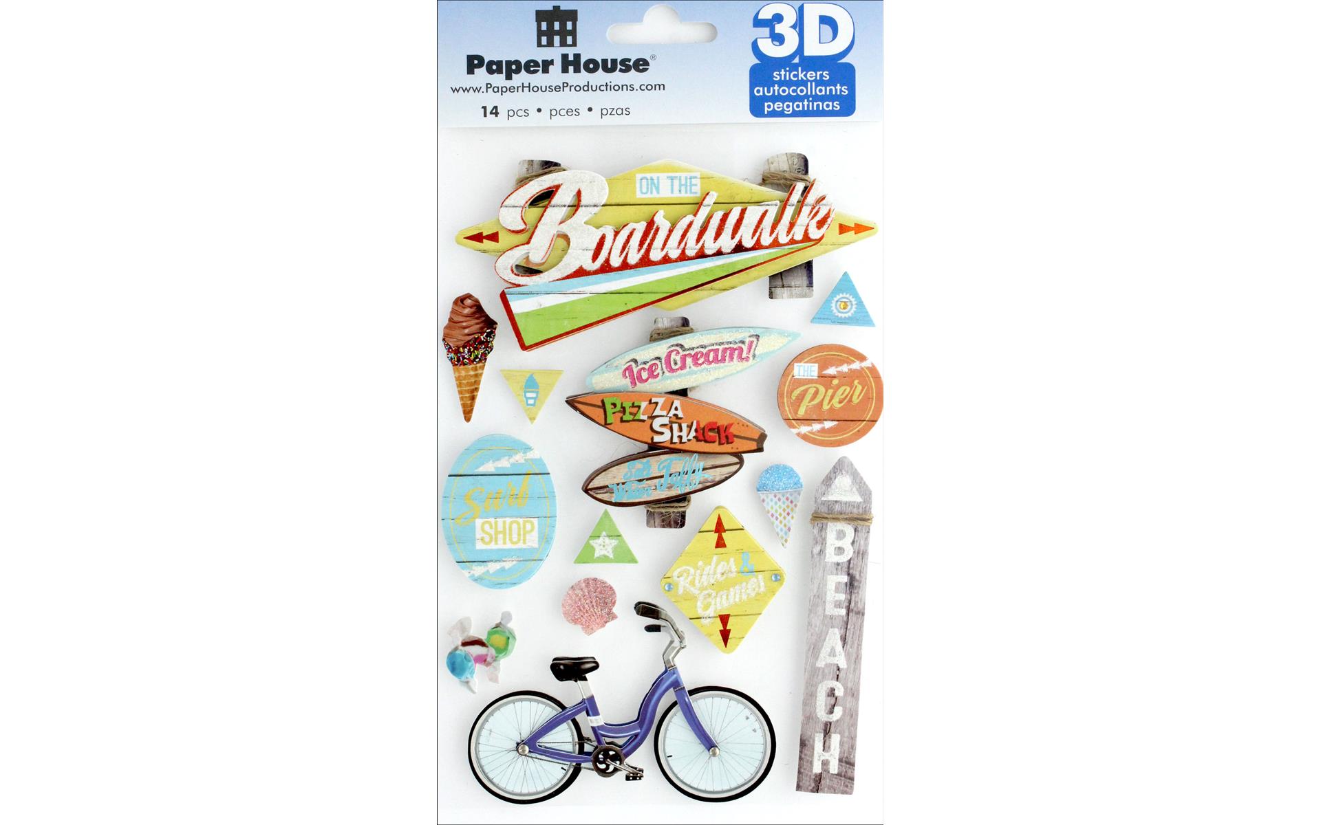 STDM-0284E PAPER HOUSE STICKER 3D BOARDWALK BEACH - Walmart.com