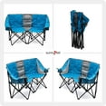 SunnyFeel Double Camping Chair Folding Loveseat Oversized for 2 Person ...
