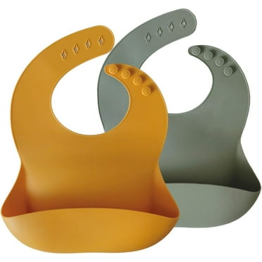 3-Pack Silicone Bibs for Babies and Toddlers - Adjustable, Waterproof ...