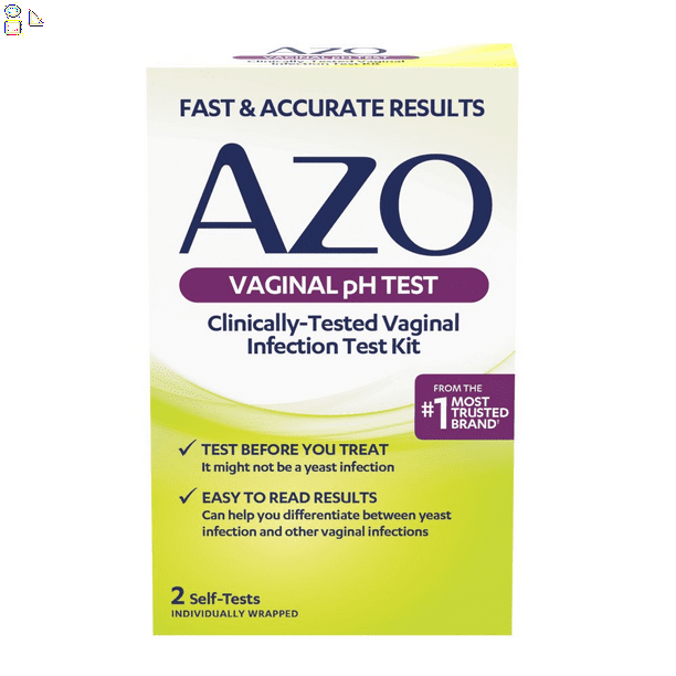 AZO Vaginal Ph Test Kit, Clinically-Tested, Fast & Accurate Results, 2 ...