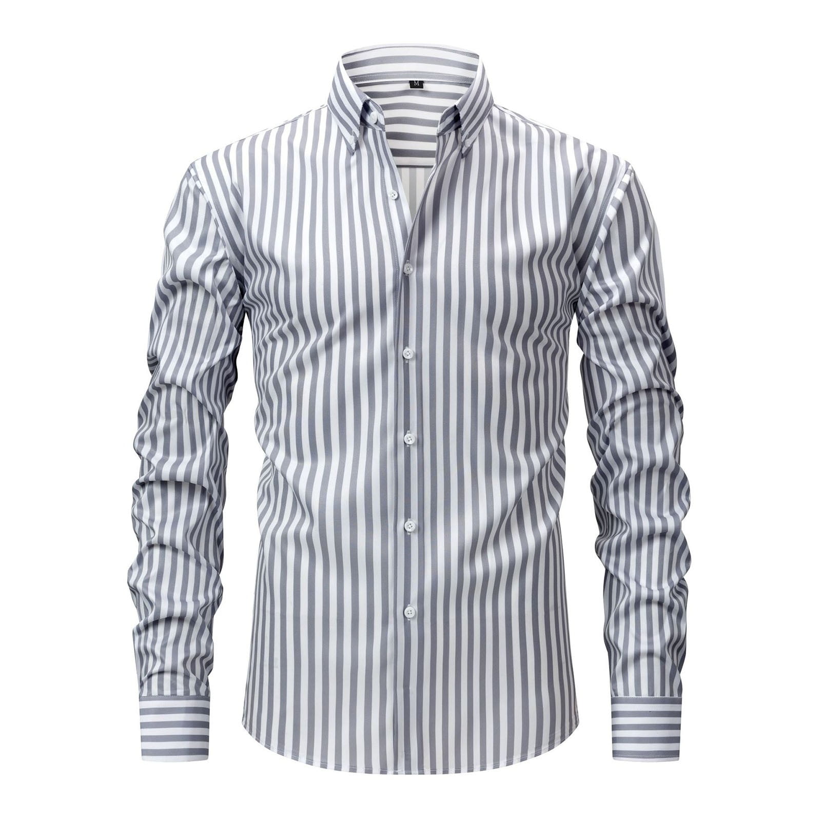 Click here for Shixiaoo Mens Casual Long Sleeve Button Down Shirt... prices