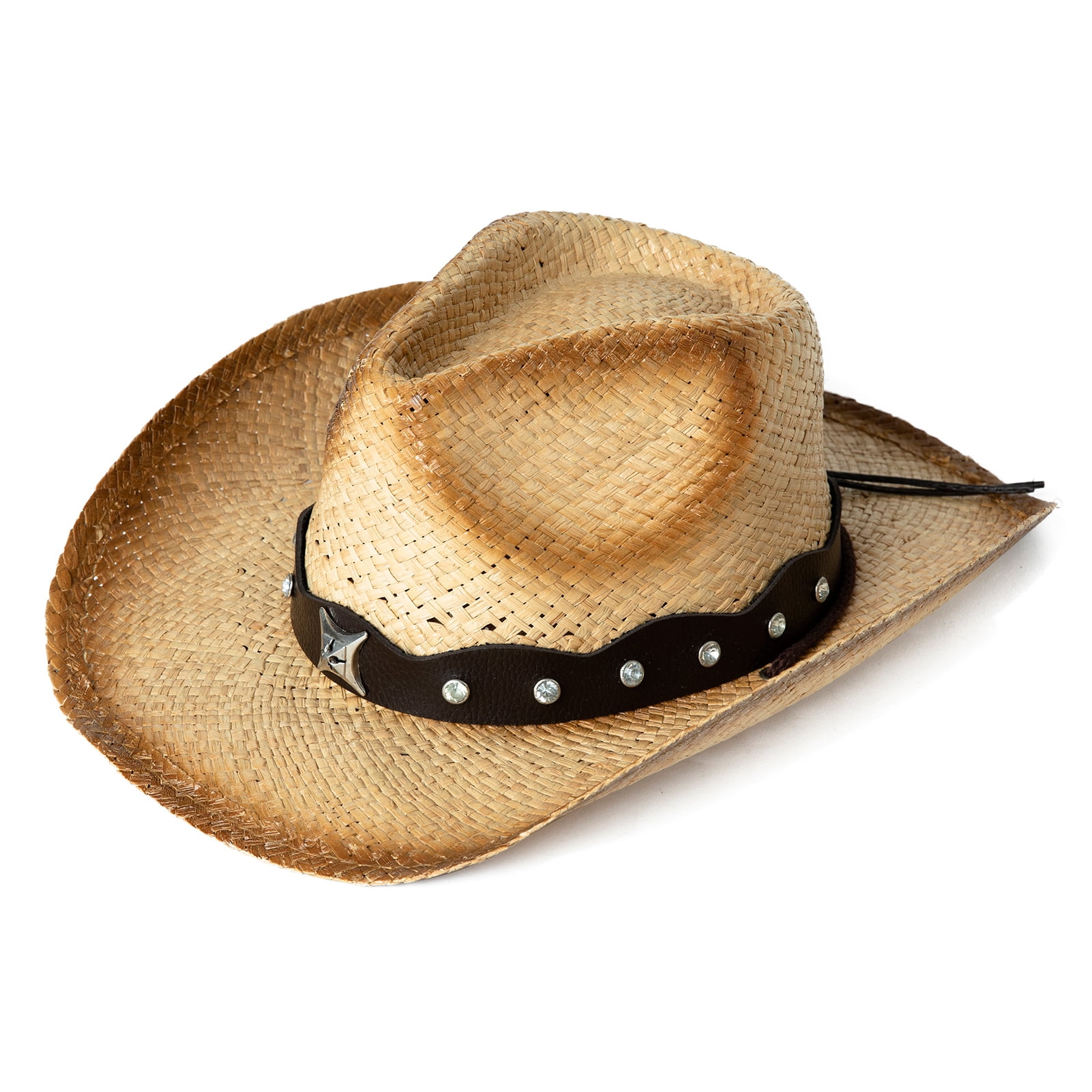Comhats Cowboy Hats for Women Cowgirl Western Style Straw Beach Hat ...