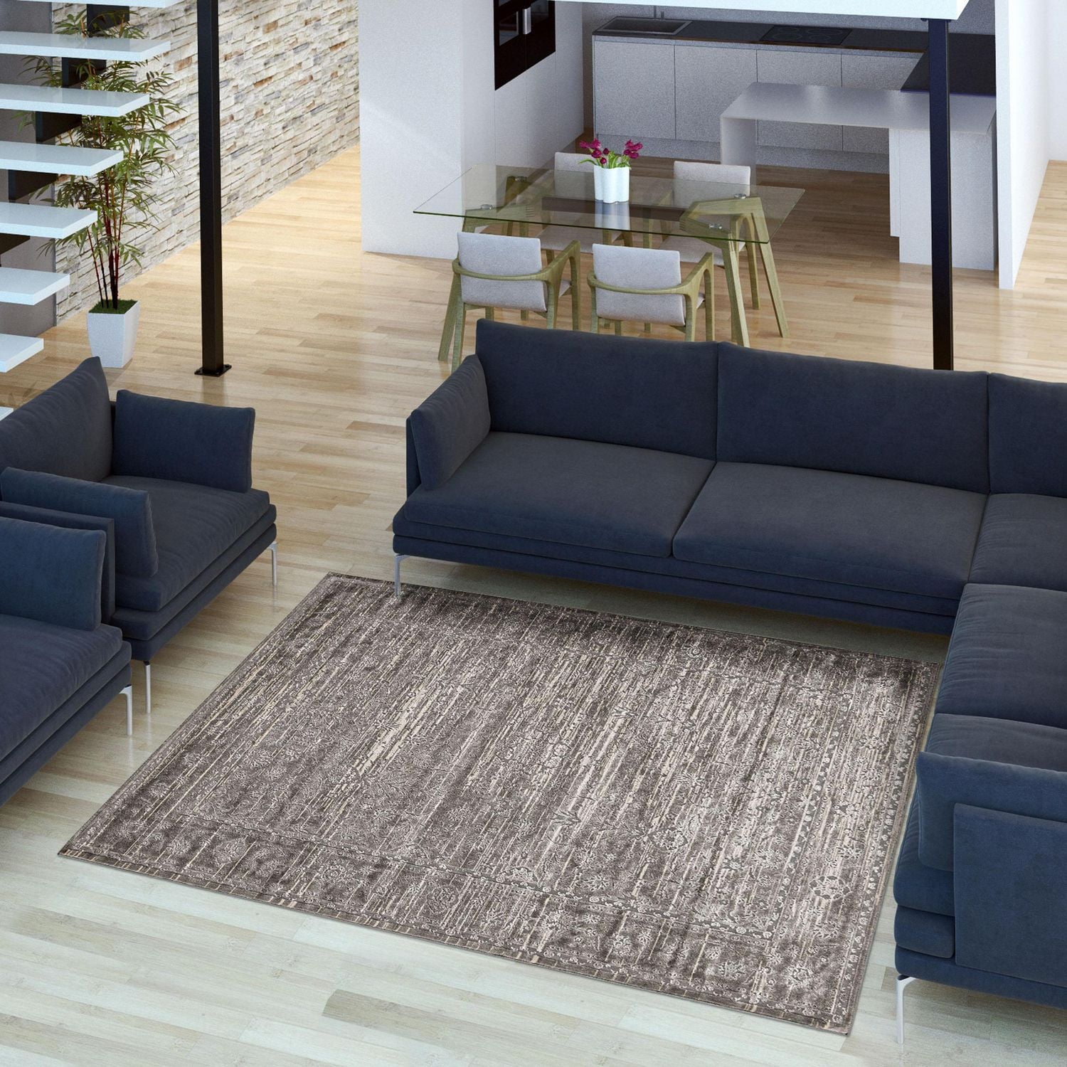 Click here for Ecarpet Layla Grey Rug 4 Ft. X 6 Ft. prices