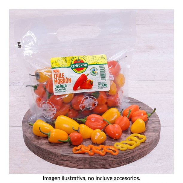 Chile morrón orgánico Campo Vivo mini 350 g | Walmart en línea