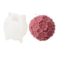 3D Flower Candle Silicone Mold Flower Ball Casting Resin-Moulds for DIY ...