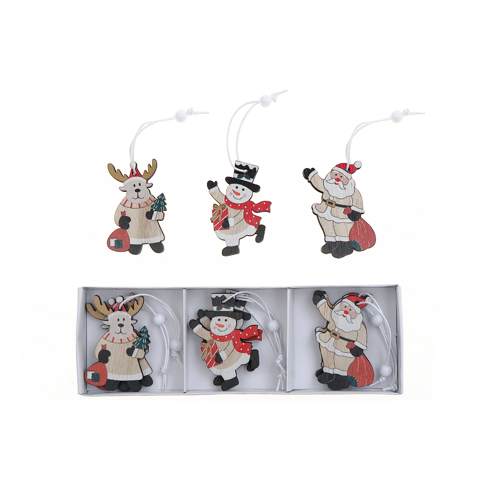 Click here for Ih Casadécor 12pk Wooden Christmas Ornaments (Asst... prices