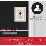 Kwikset Halo Contemporary Smart Lock with Touch Keypad, Fingerprint ...