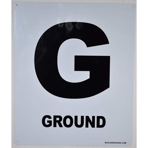 Ground Floor Sign (White, Rust Free Aluminium 10X12)-Grand Canyon Line ...