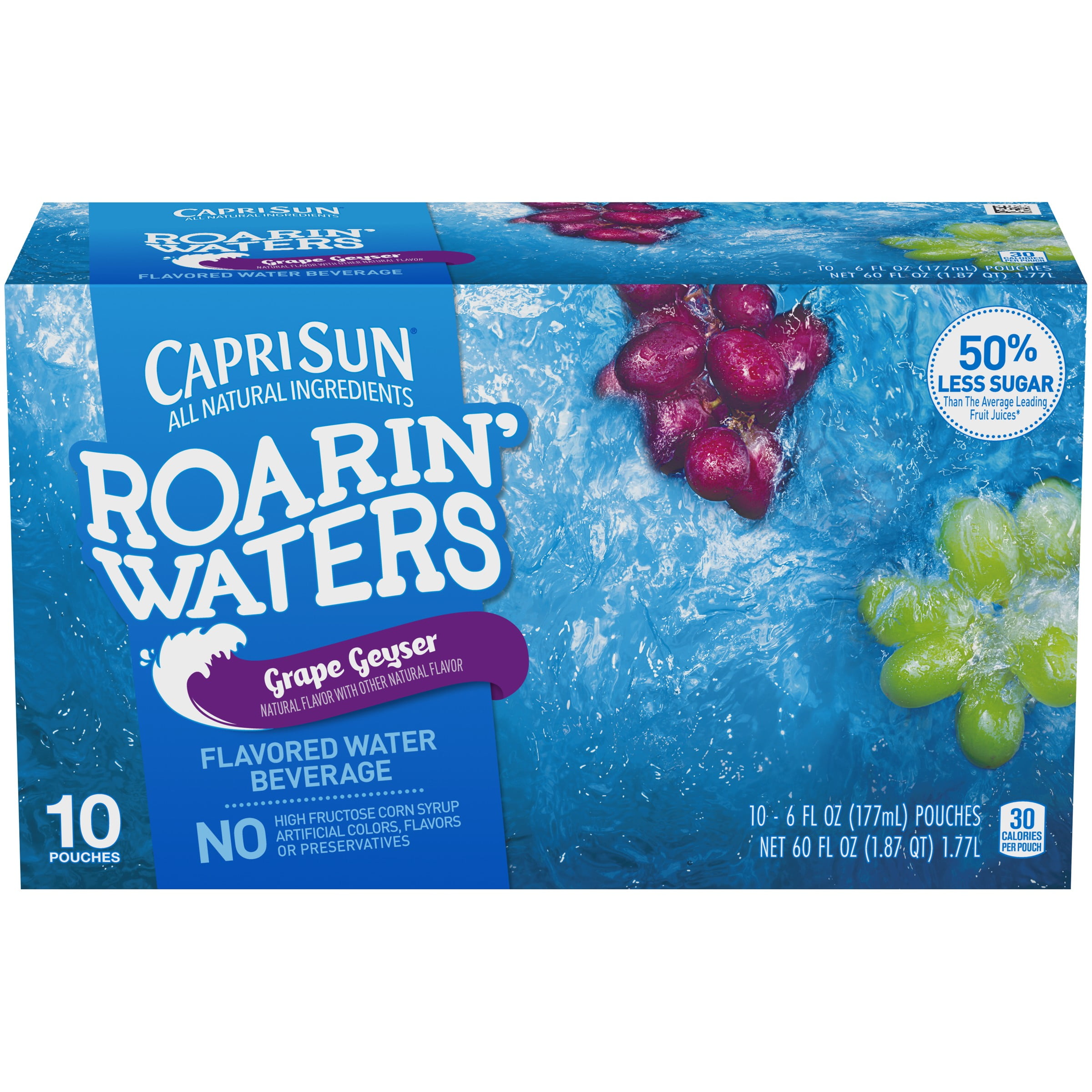 Capri Sun Roarin' Waters Grape, 10 - 6 fl oz Pouches - Walmart.com