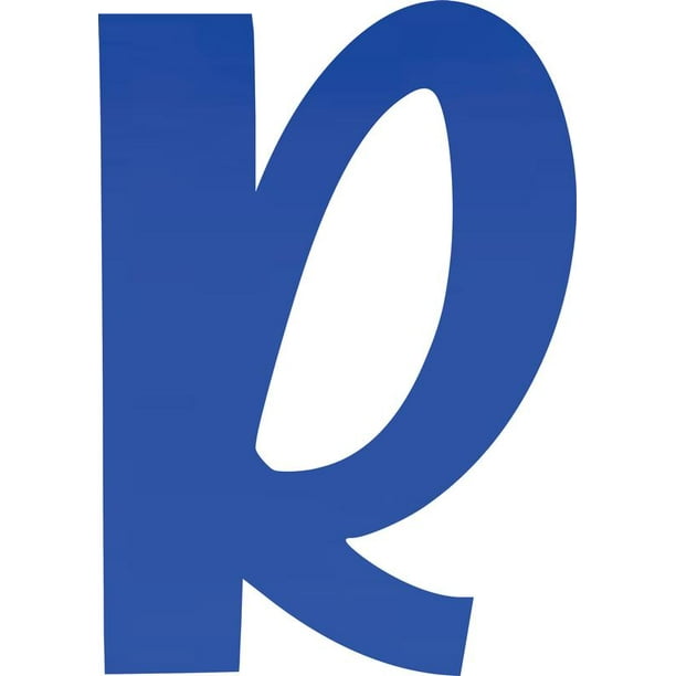 Acrylic Letter R Blank Craft, 8'' Tall Transparent Dark Blue Custom ...