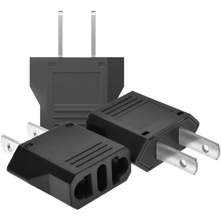 【3 pieces】 Travel adapter, france to usa plug adapter, usa plug adapter ...