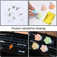 Frusde 6pcs Car Air Vent Clips, Cute Flower Car Air Fresheners Vents ...