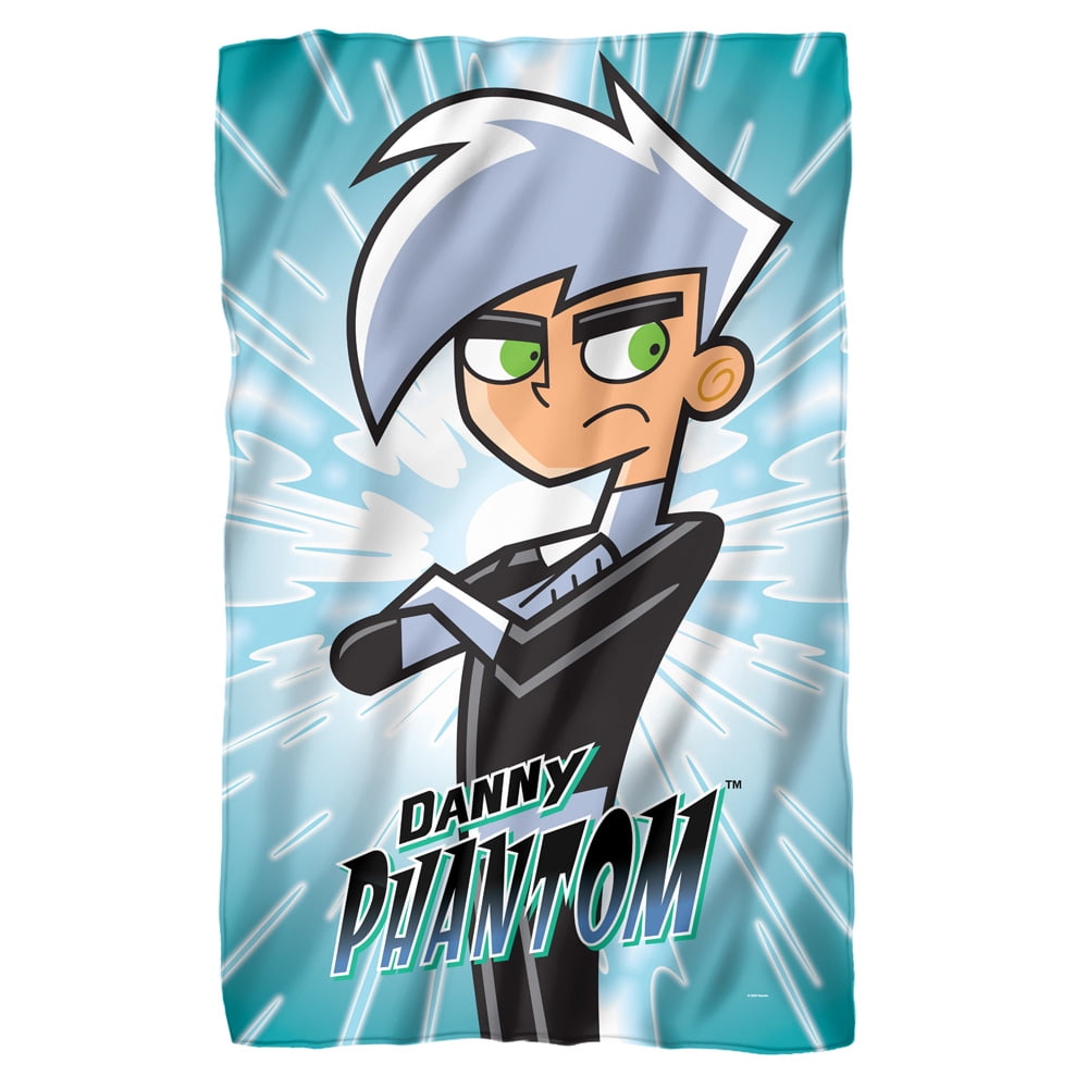Danny Phantom Blanket, 36"x58" with Logo Fleece Blanket - Walmart.com