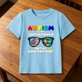 Kids Funny Letter Print Short Sleeve T-Shirt Classic Crew Neck Letter ...