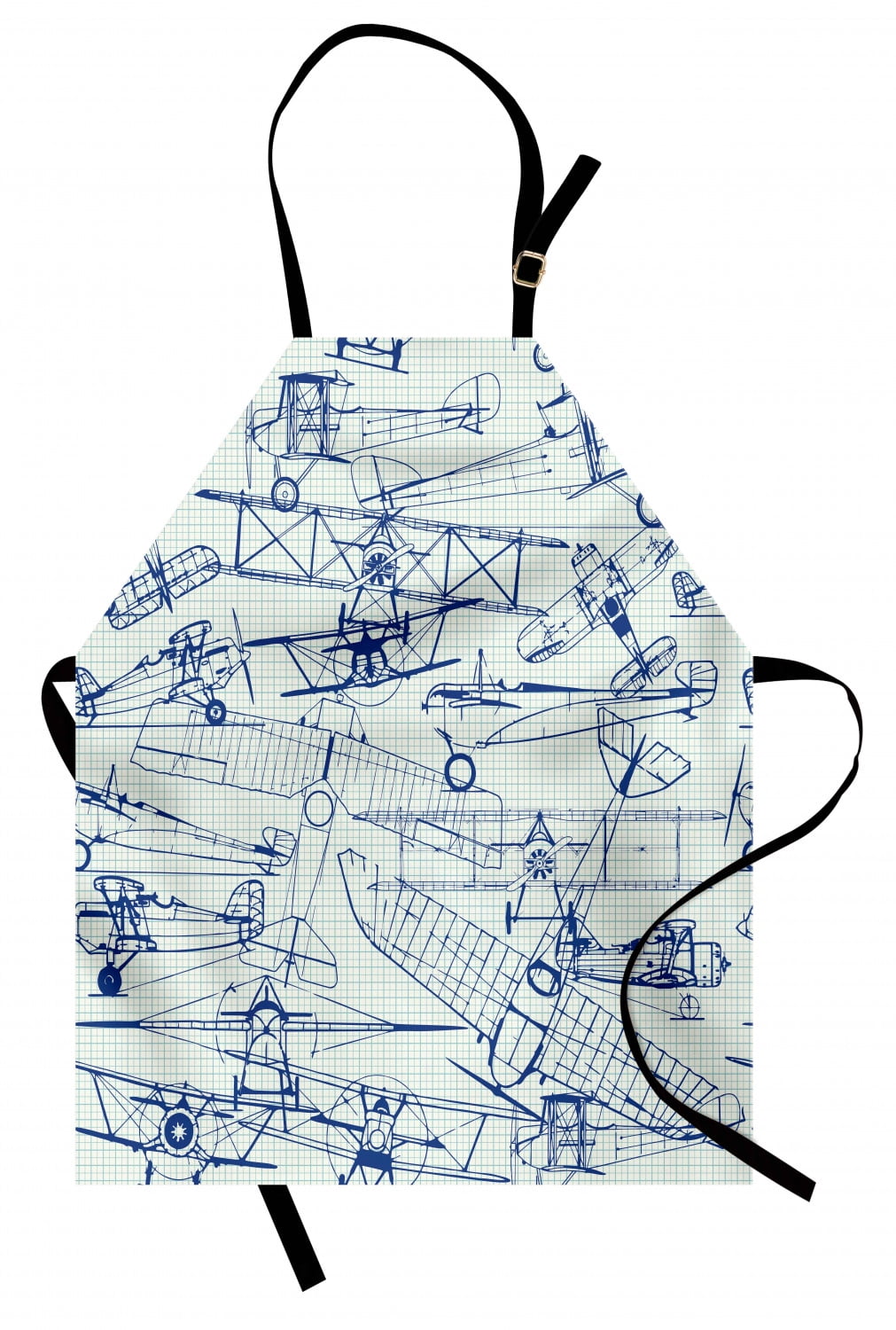Airplane Apron Old Airplane Drawings Classic Dated Flight Vintage Style ...
