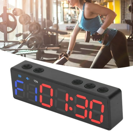 Gym Timer Portable Workout Interval Timer Fitness Clock Large Digital ...