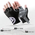 1 Pair High Performances Half Finger Gloves Reinforced Padding Multiple ...