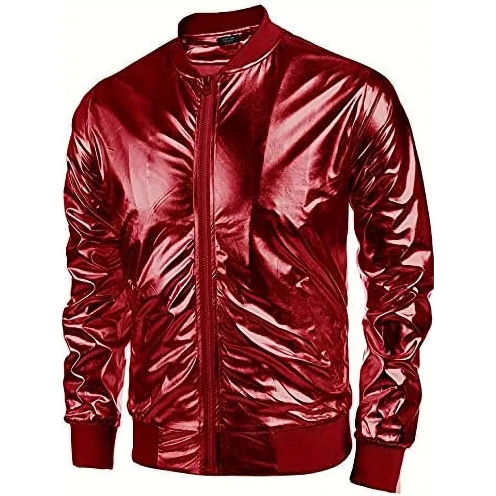 Click here for Wangmeiwg Mens Shiny Metallic Disco Jacket Lightwe... prices
