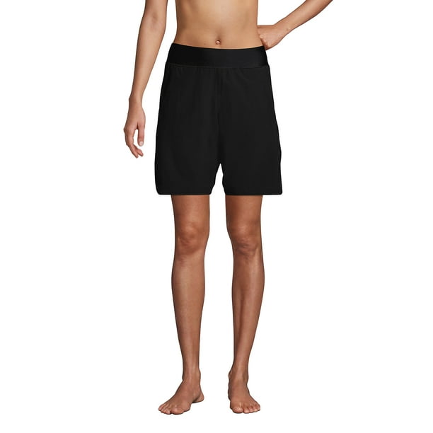 Lands End Womens 9 Quick Dry Elastic Waist Modest Board Shorts Swim