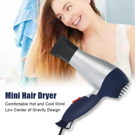 Hair Dryer Lightweight Foldable Mini Hair Dryer Portable Adjustable ...