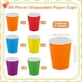 60 Pieces 9 Ounce Disposable Paper Cups Rainbow Party Cups Drinking ...