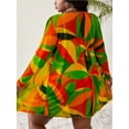3pcs Plus Size Women's Multi-Color Knitted Random Flower Print ...