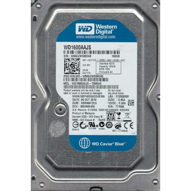 WD1600AAJS-00PSA0, DCM EHRNNTJCA, Western Digital 160GB SATA 3.5 Hard ...