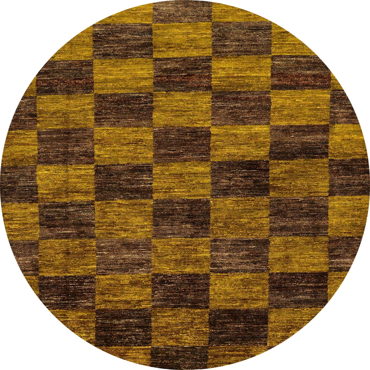 Ahgly Company Indoor Round Abstract Red Checkered Area Rugs, 8' Round ...