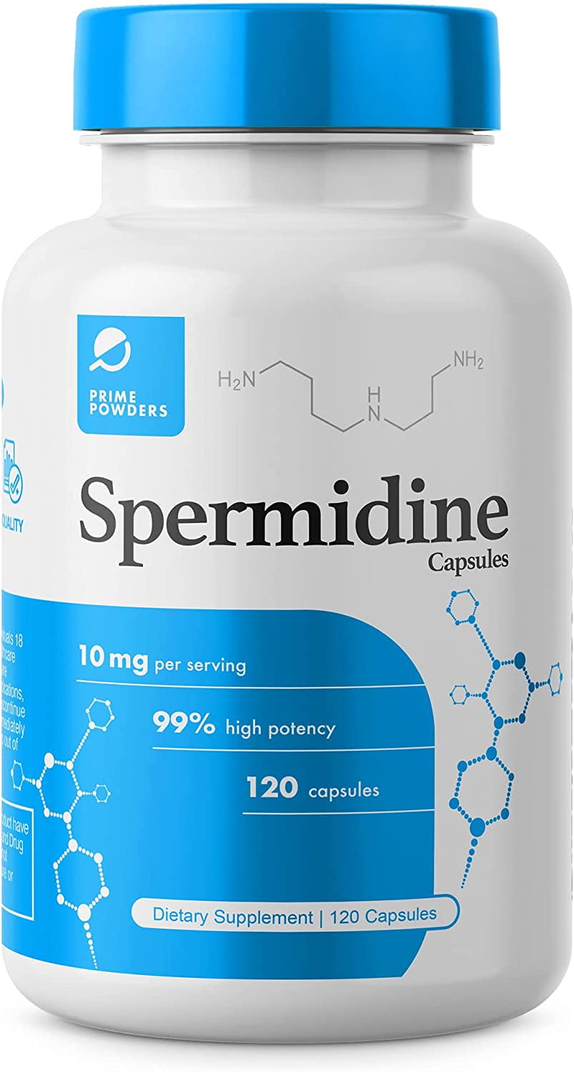 Prime Powders Spermidine Capsules, 99% Concentration 100x More Potent ...