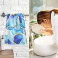 Blue Glass Pattern Bath Towel 100% Cotton Soft Thick High Absorbency ...