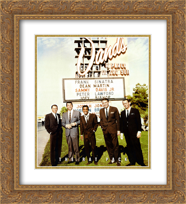 The Rat Pack (Sands) 2x Matted 20x24 Gold Ornate Framed Art Print ...