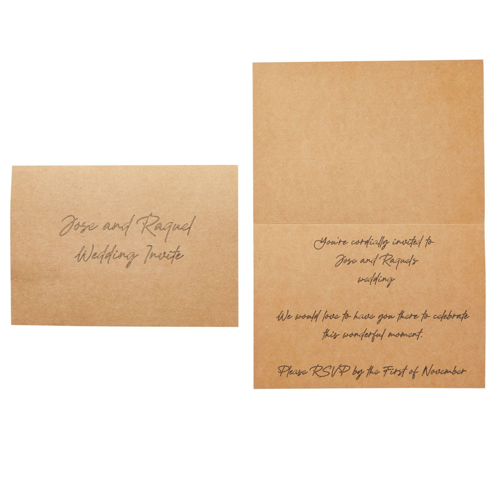 Cardstock Half Sheet and Kraft Envelopes Set for Invitations and Cards ...